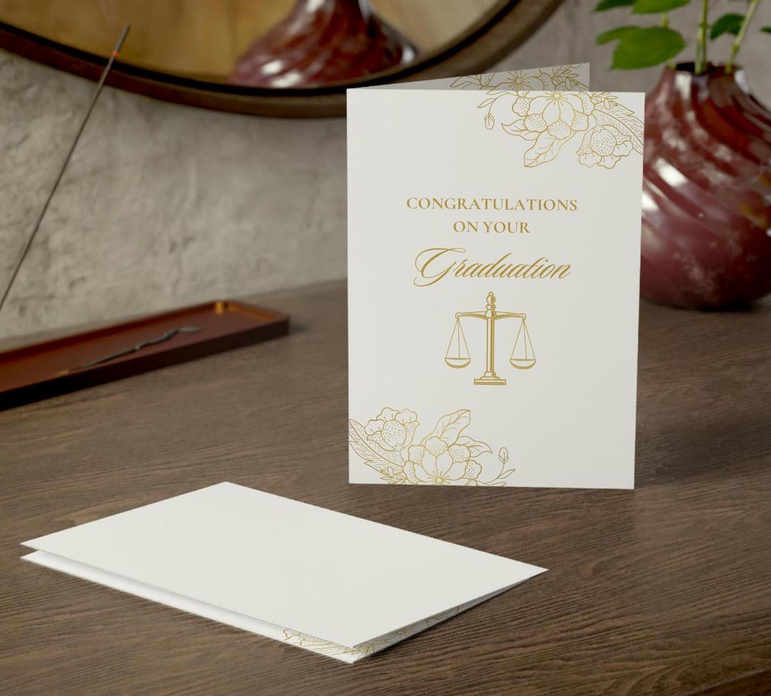 Lawyer Graduation Card Law School Graduate Card Congratulations Grad ...