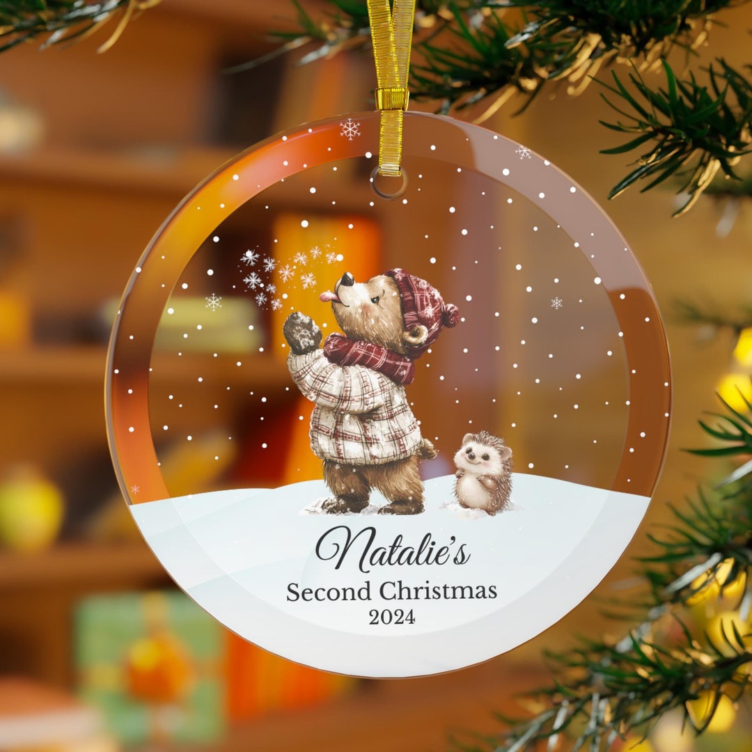 Second Christmas Ornament for Girl Personalised Baby's 2nd Christmas Ornament for Boy Toddler ...