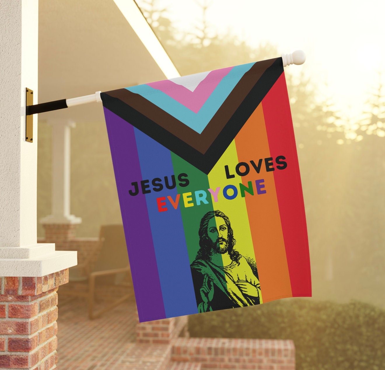 Progress LGBTQ Pride House Flag, Christian Pride Flag, LGBTQ Flag ...