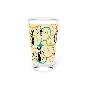 Atomic Cat Glassware Mid Century Modern Cat Drinking Glasses MCM Glass ...