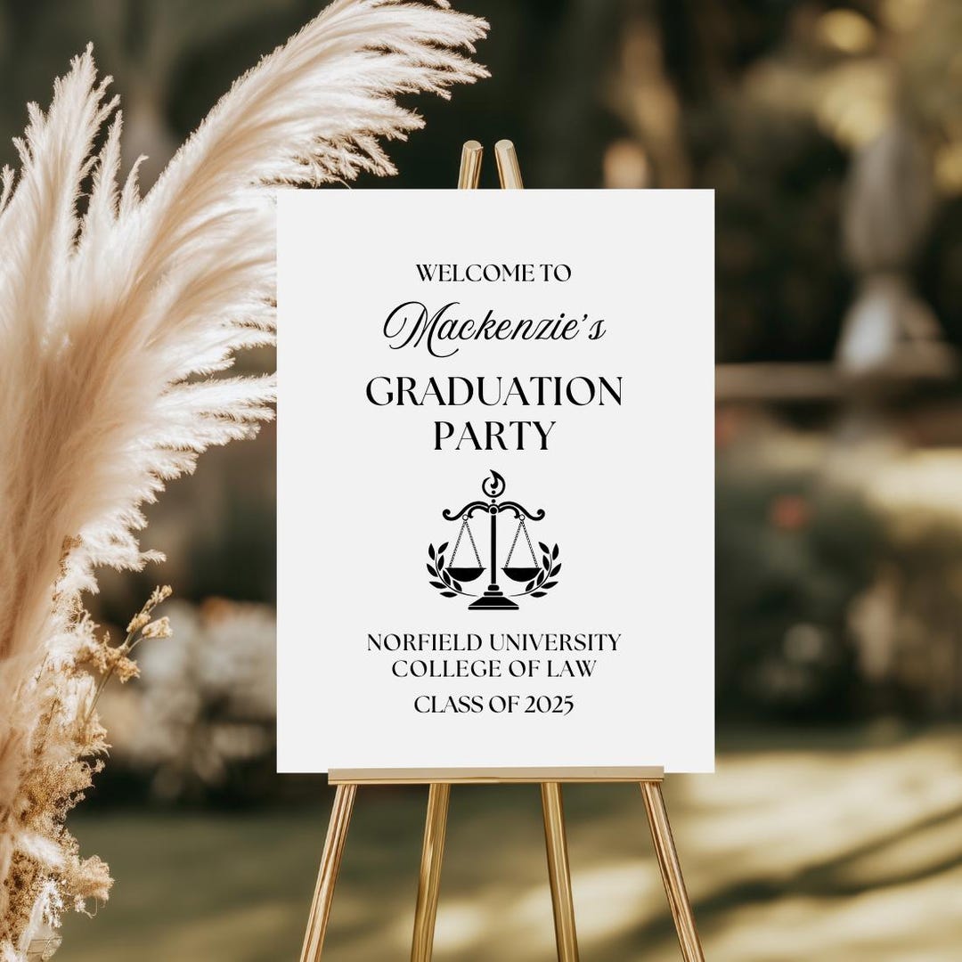 Law School Graduation Banner Lawyer Graduation Sign Class of 2026 ...