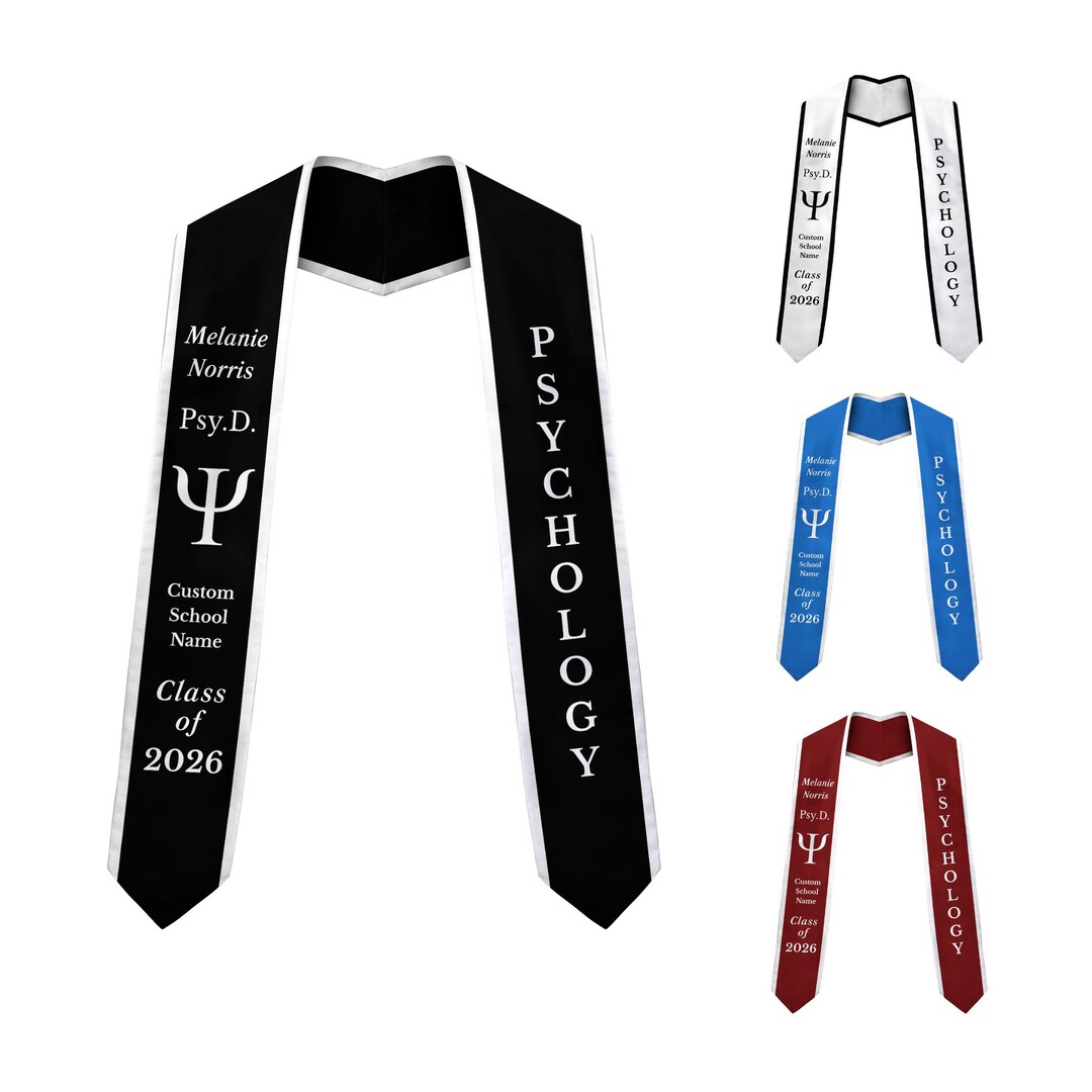 Psychology Graduation Stole Psychologist Grad Sash Class of 2026 - Etsy