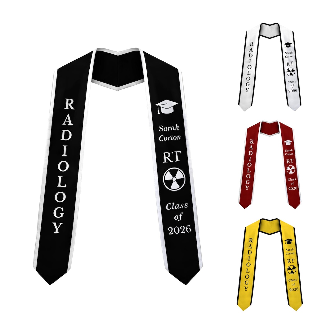 Radiology Graduation Stole Xray Tech Grad Sash - Etsy