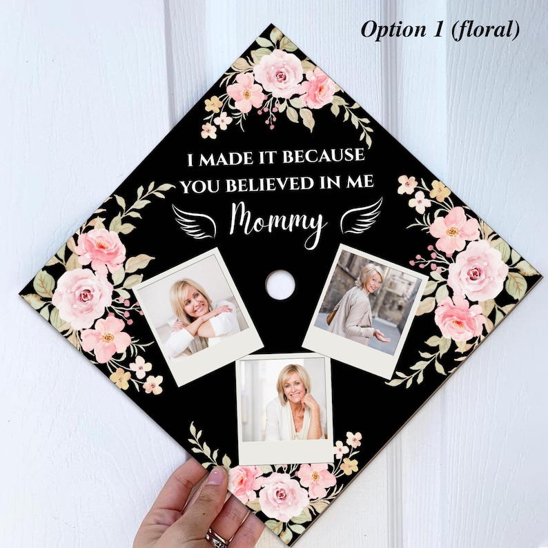 Memorial Graduation Cap Topper Custom Photo Remembrance Grad Cap ...