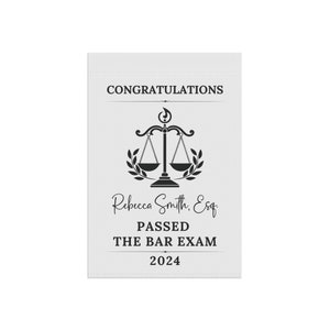 Passed the Bar Exam Gift Lawyer Graduation Garden Flag New Attorney ...