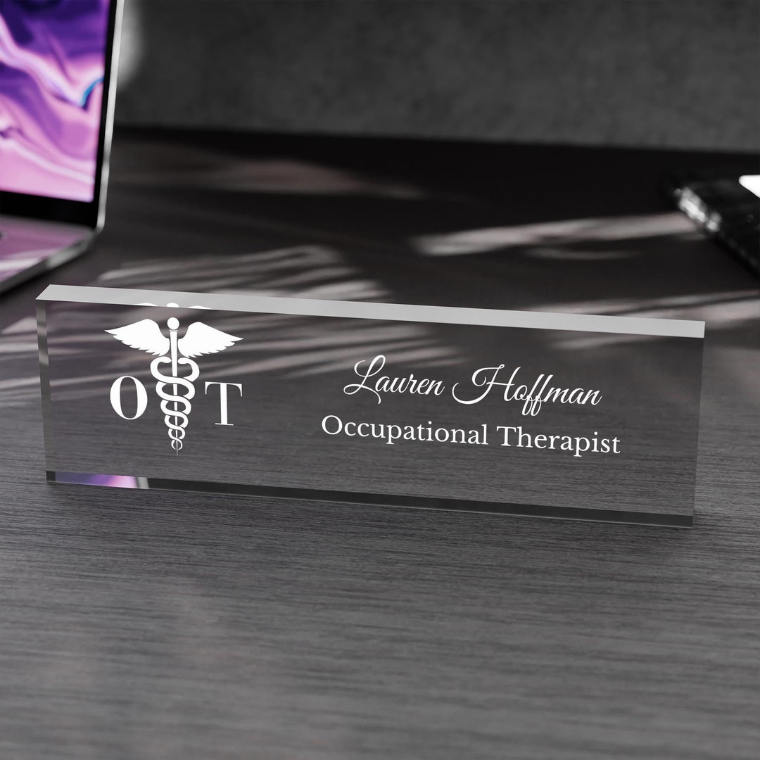 Occupational Therapist Desk Nameplate Custom OT Gift Occupational ...