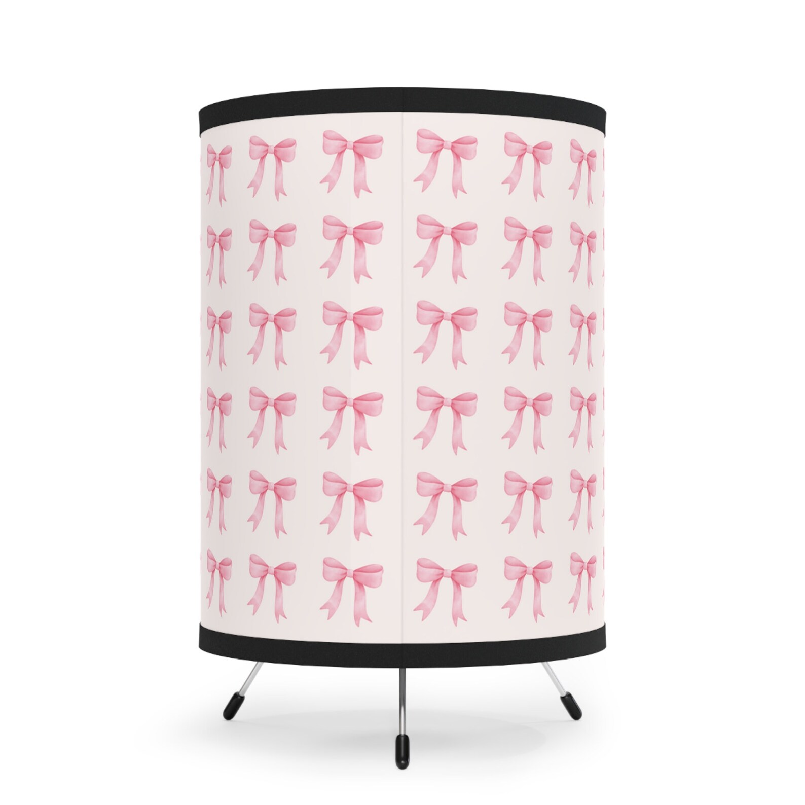 Cute Lamp Pink Bow Coquette Room Decor Aesthetic Tripod Lamp With Shade ...