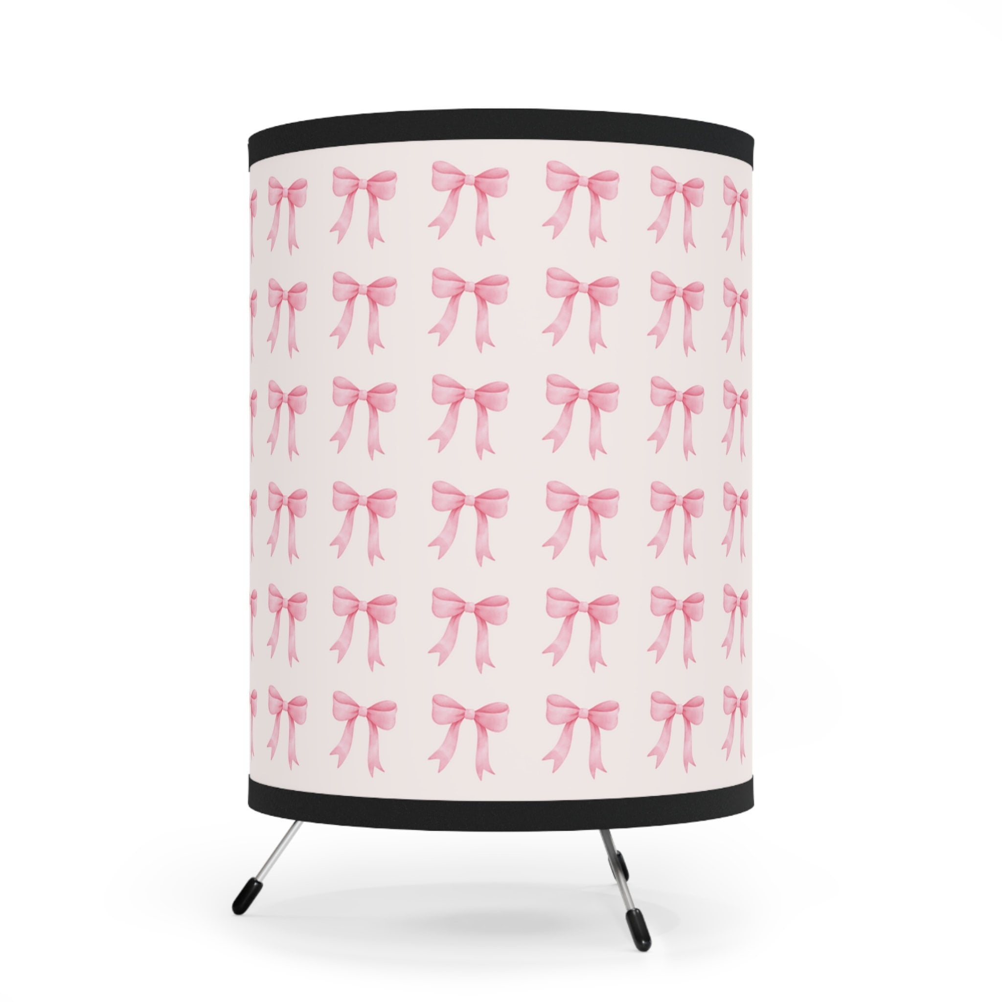 Cute Lamp Pink Bow Coquette Room Decor Aesthetic Tripod Lamp With Shade ...
