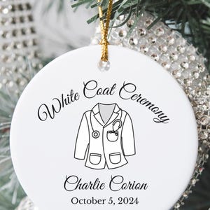 White Coat Ceremony Ornament Custom White Coat Party Gift Personalized ...