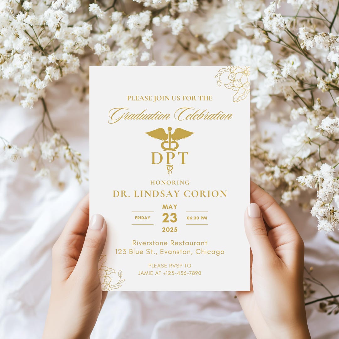 DPT Graduation Invitation Doctor of Physical Therapy Graduation Party ...