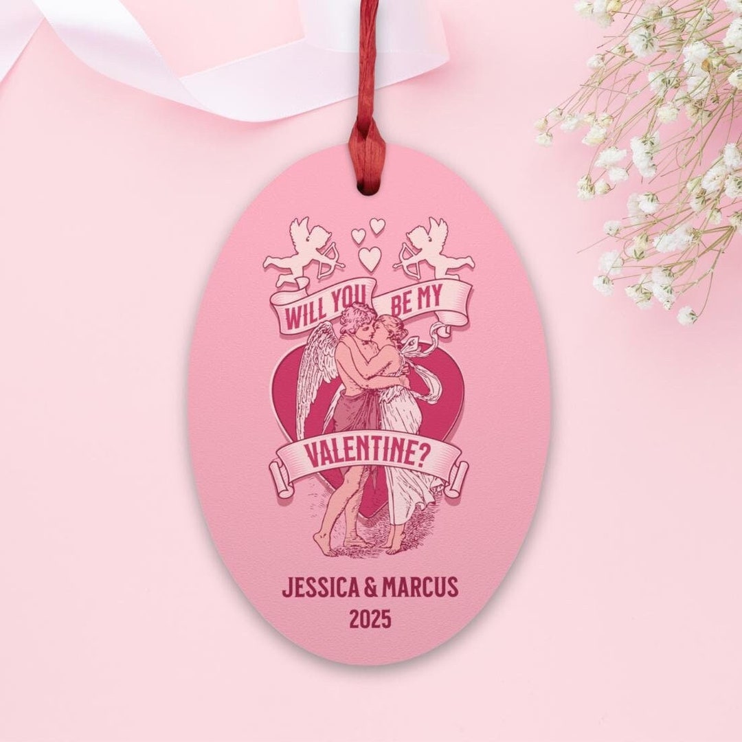 First Valentines Day Married Ornament Personalized First Valentines Day ...