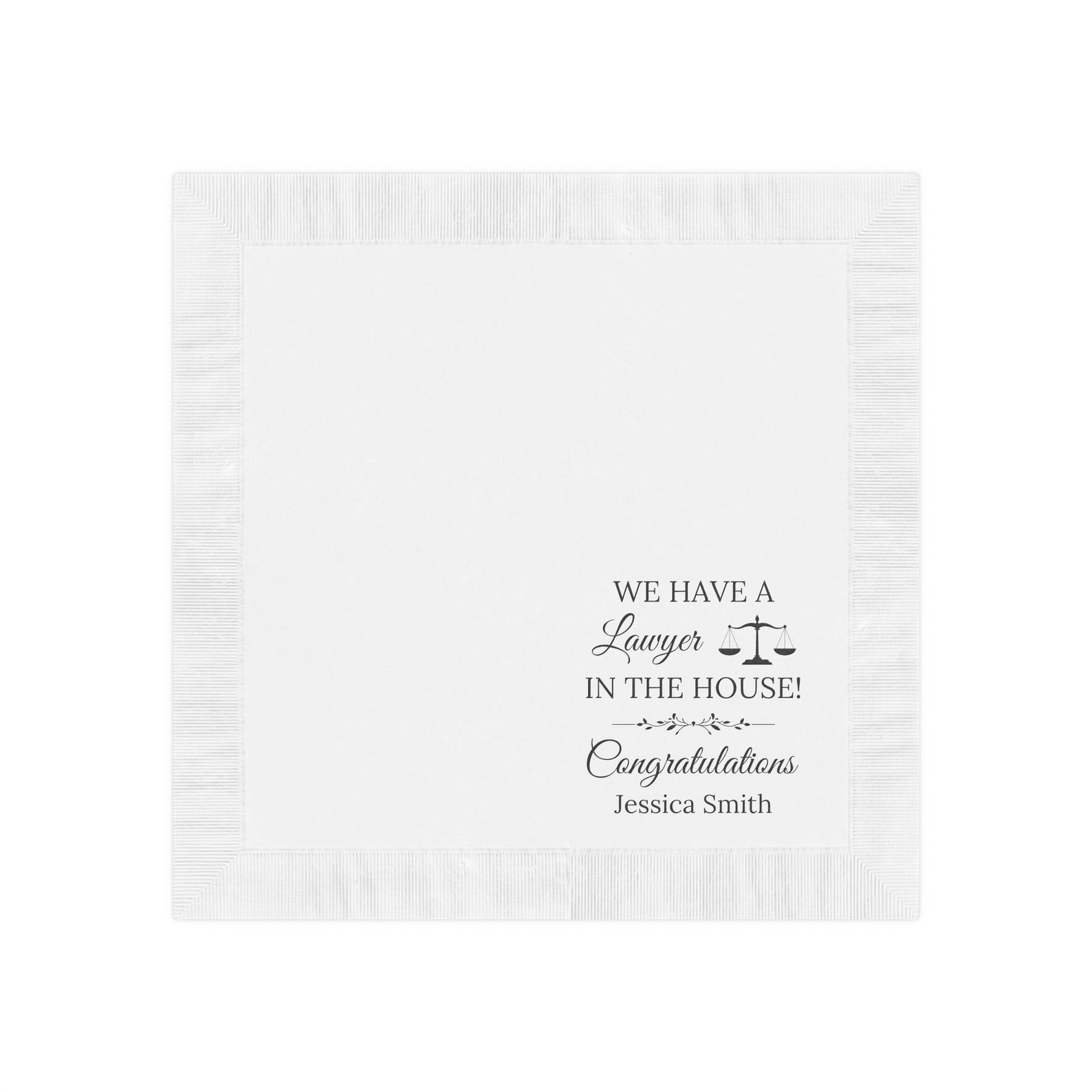 Lawyer Graduation Gift Passed the Bar Exam Celebration Custom Napkins ...