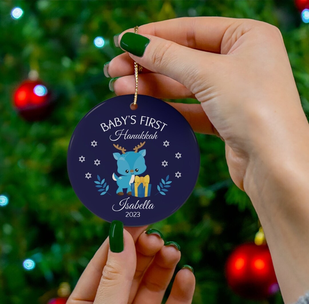 Baby's First Hanukkah Ornament Personalized Hanukkah Keepsake Baby Gift ...