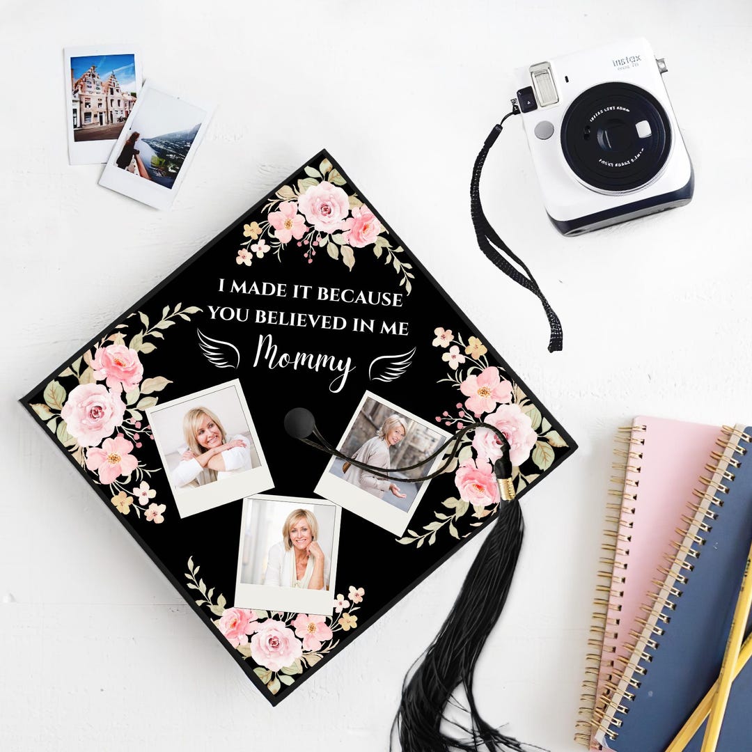 Memorial Graduation Cap Topper Custom Photo Remembrance Grad Cap ...