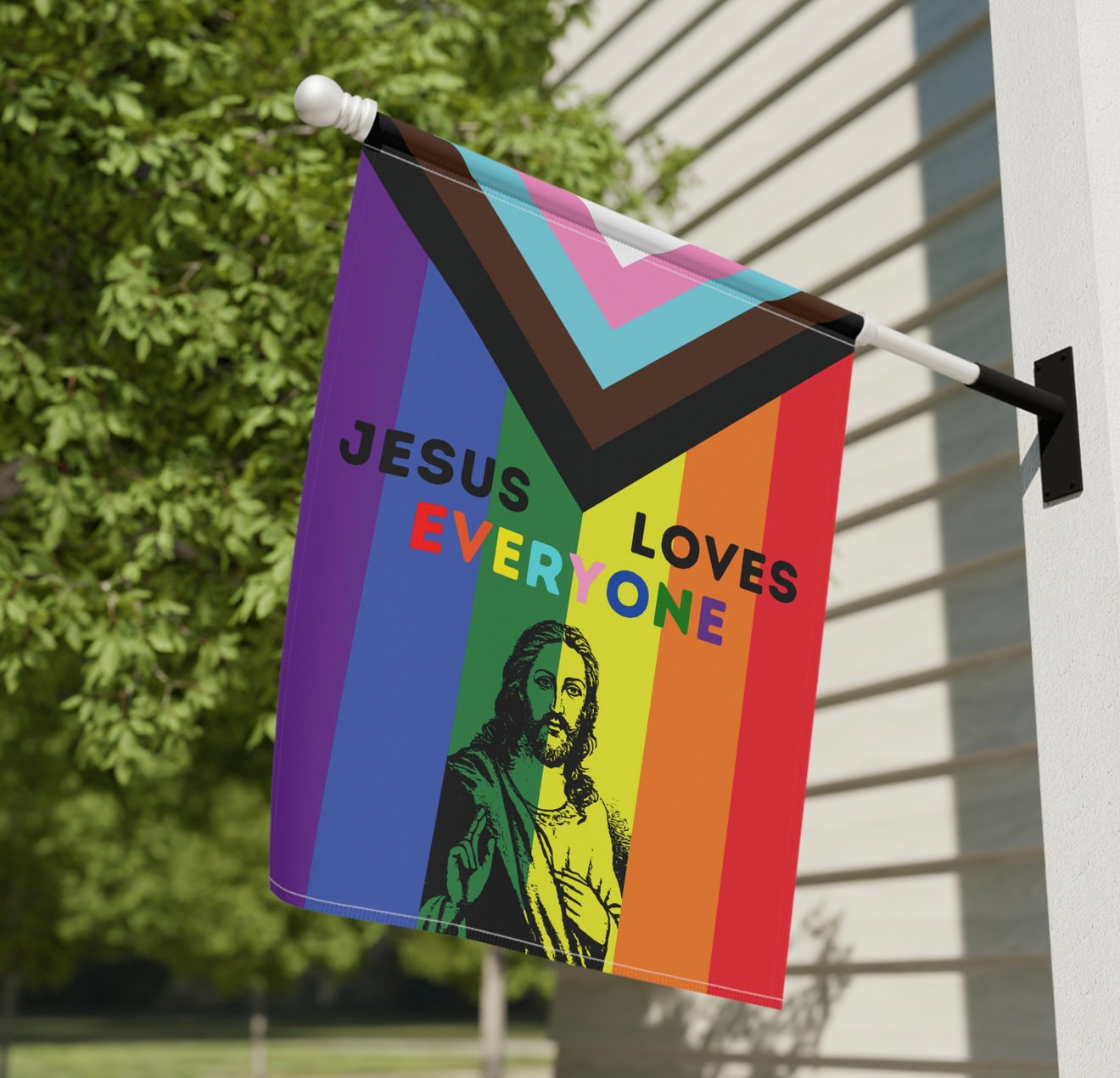 Progress LGBTQ Pride House Flag, Christian Pride Flag, LGBTQ Flag ...