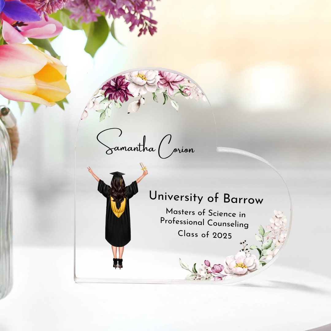 Custom Graduation Gift for Her 2025 Graduation Acrylic Plaque ...