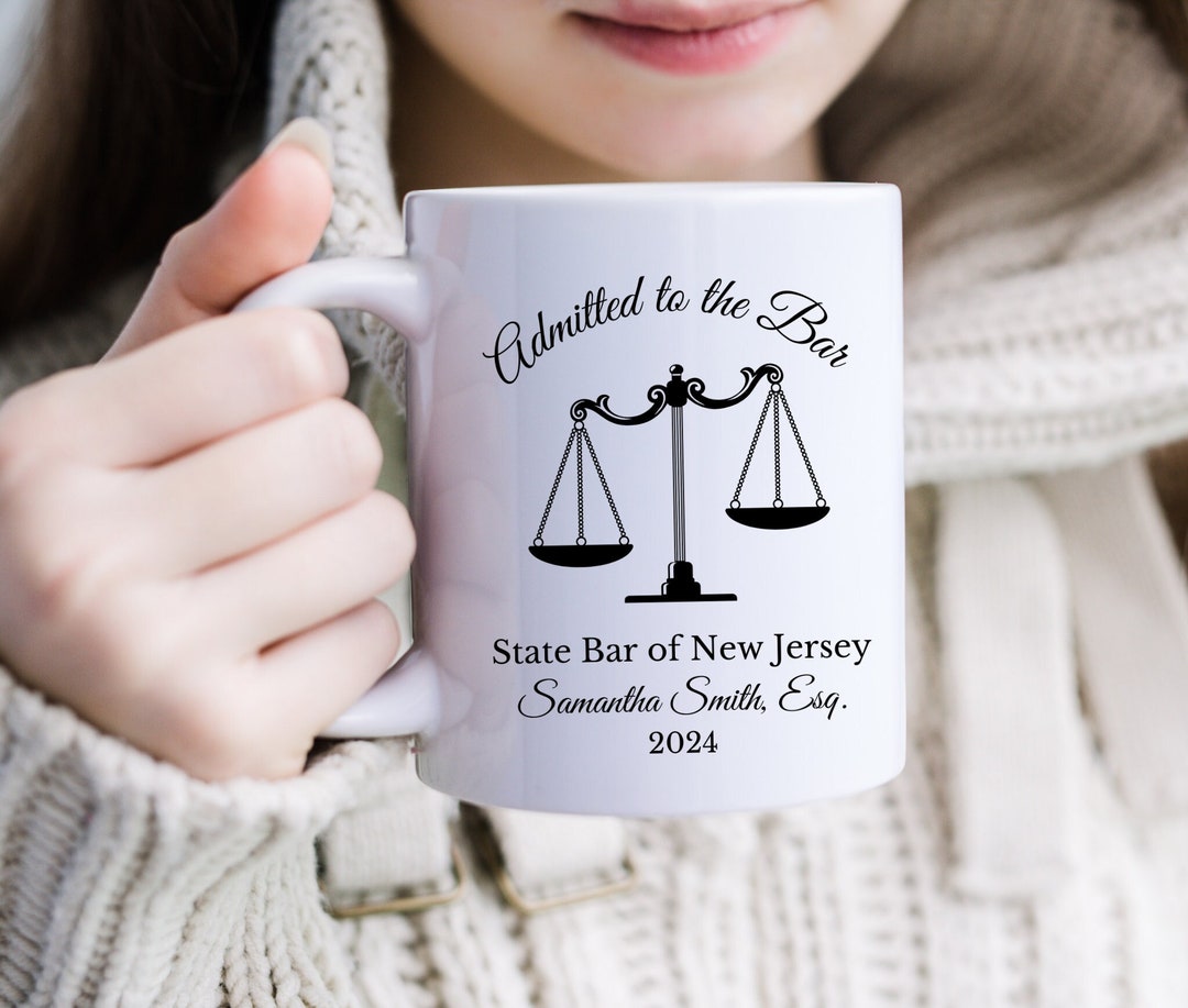 Passed the Bar Exam Gift New Lawyer State Bar Mug Custom Attorney Gift ...