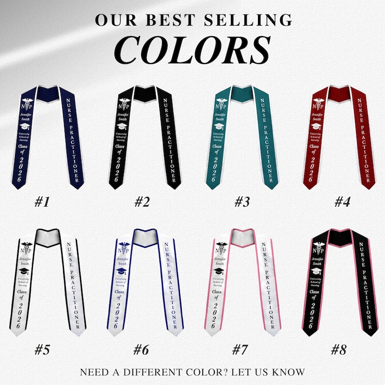 NP Graduation Stole Custom Nurse Practitioner Sash Class of 2026 - Etsy