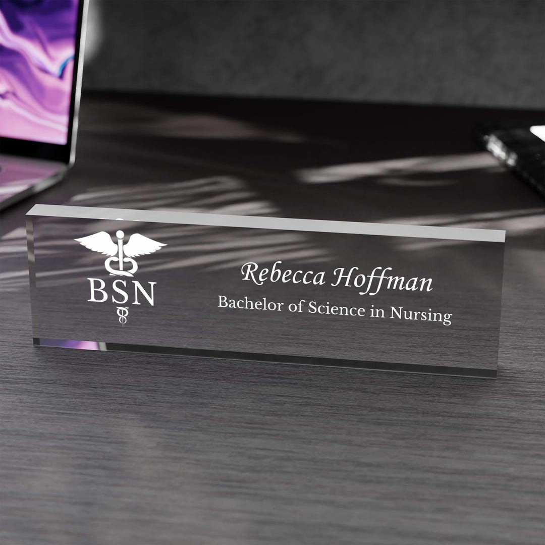Bachelor of Science in Nursing Gift Custom BSN Degree Graduation Desk ...