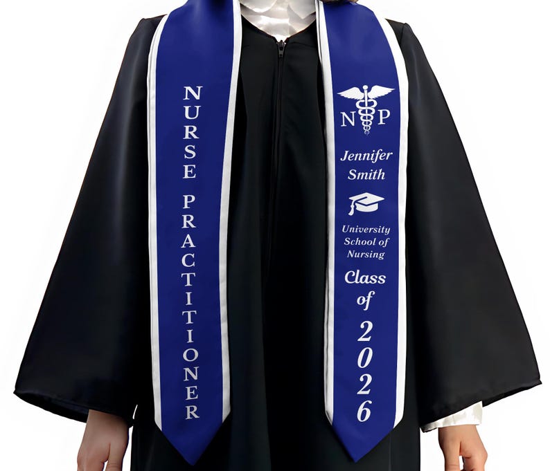 Nurse Practitioner Graduation Stole Nursing Graduation Class of 2026 ...
