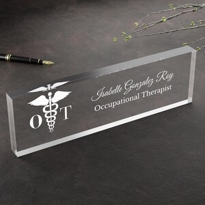Occupational Therapist Desk Nameplate Custom OT Gift Occupational ...