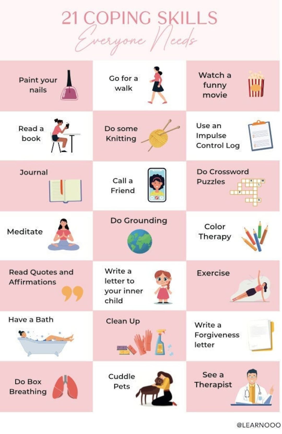 Anxiety Cards | Anxiety Coping Skills Chart | Mindfulness Chart ...