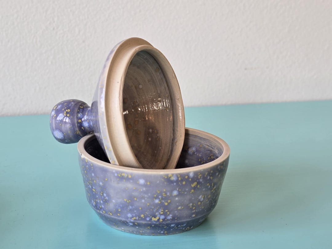 Ceramic Salt Cellar, Lidded Vessel, Blue. Buttery Smooth Lid. - Etsy