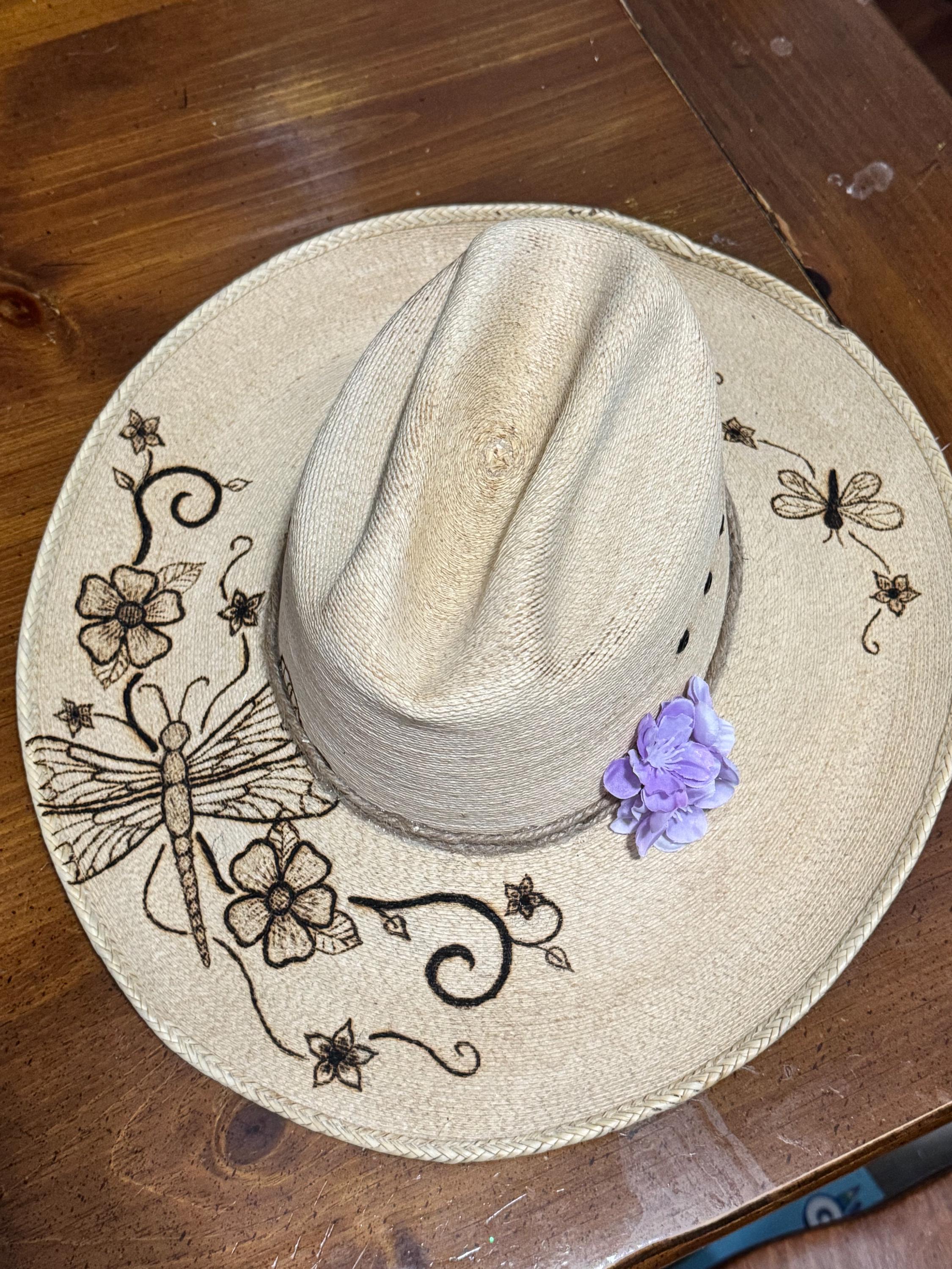 Hand Burned Cowboy Hat - Etsy