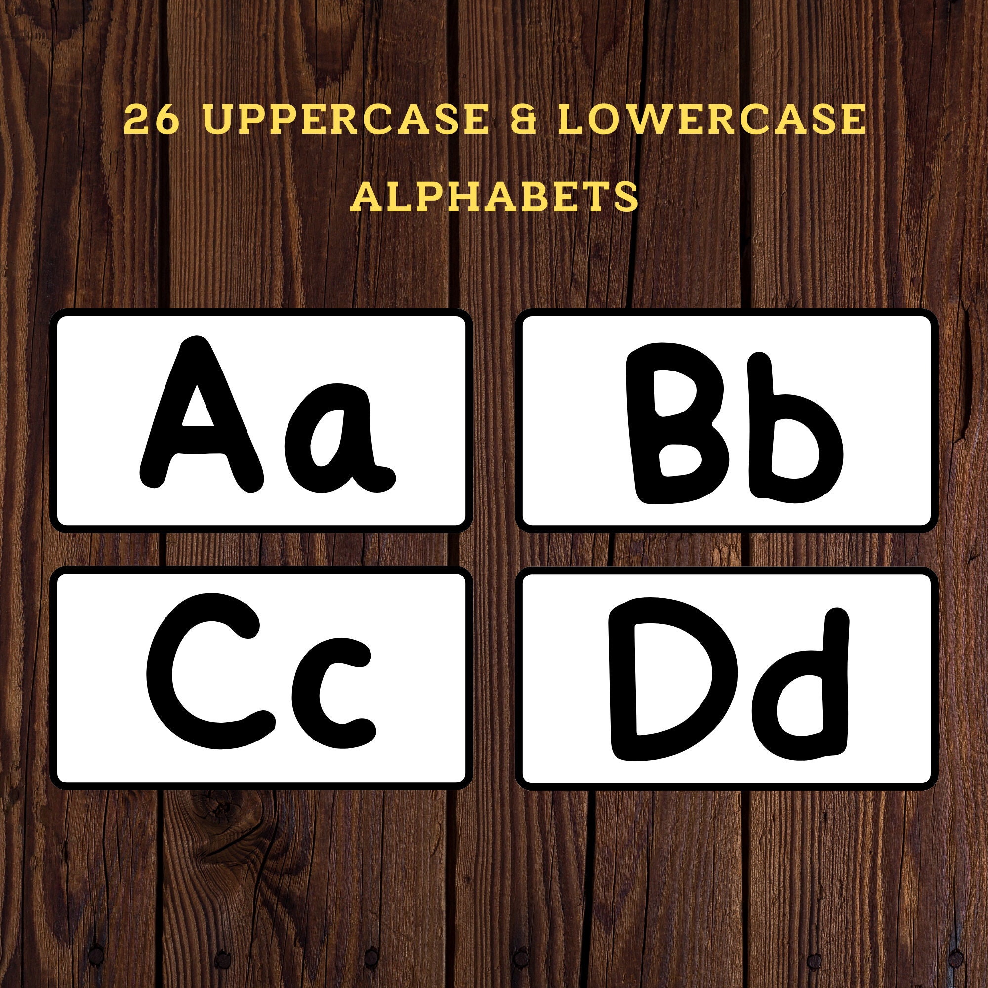Alphabet Cards Printable for Preschool, 78 Uppercase and Lowercase ...