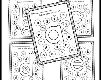 ABC Uppercase Dab, 26 Alphabet Worksheets Printable - Uppercase Dab It ...