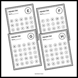 26 Alphabet Uppercase Dab It Worksheets Printable Preschool-kdg Phonics ...