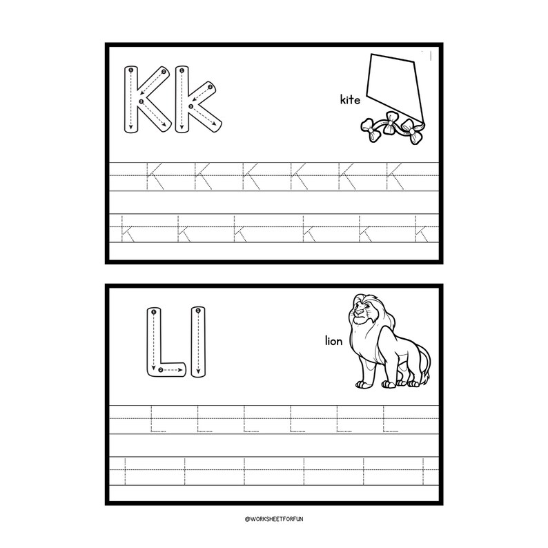 26 ABC Phonics Tracing Cards Handwriting and Phonics Preschool-kdg - Etsy