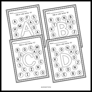 ABC Uppercase Dab, 26 Alphabet Worksheets Printable - Uppercase Dab It ...
