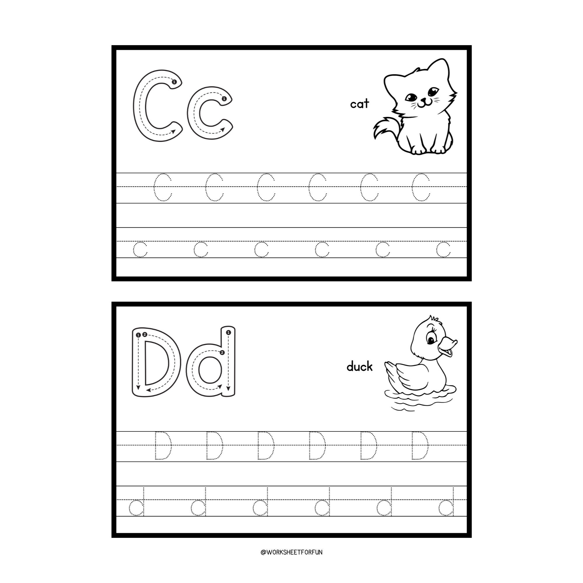 26 ABC Phonics Tracing Cards Handwriting and Phonics Preschool-kdg - Etsy