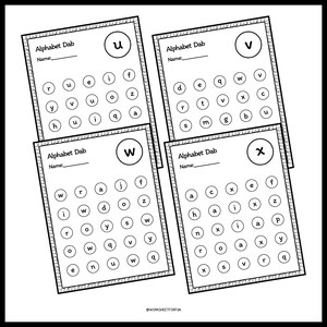 A-z Alphabet Lowercase Dab Alphabet Worksheets Printable Prek ...