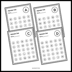 26 Alphabet Uppercase Dab It Worksheets Printable Preschool-kdg Phonics ...
