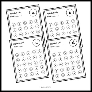 A-z Alphabet Lowercase Dab Alphabet Worksheets Printable Prek ...