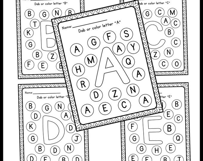 26 Alphabet Worksheets Printable - Lowercase Dab It, Find and Dab ...