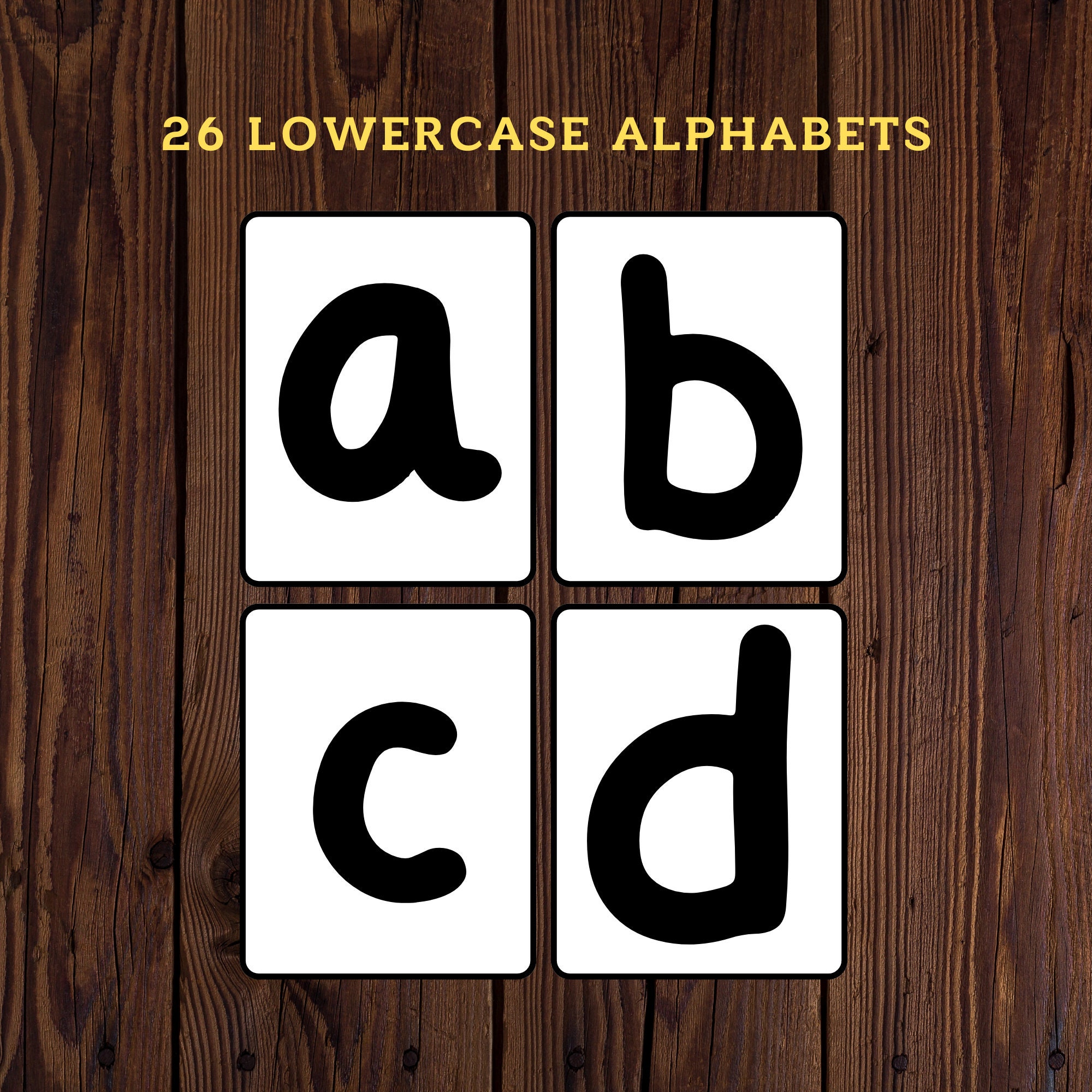 Alphabet Cards Printable for Preschool, 78 Uppercase and Lowercase ...