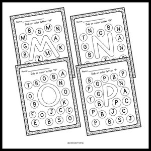 ABC Uppercase Dab, 26 Alphabet Worksheets Printable - Uppercase Dab It ...