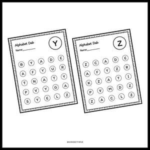 26 Alphabet Uppercase Dab It Worksheets Printable Preschool-kdg Phonics ...