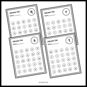 A-z Alphabet Lowercase Dab Alphabet Worksheets Printable Prek ...