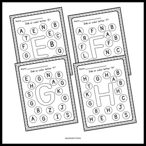 ABC Uppercase Dab, 26 Alphabet Worksheets Printable - Uppercase Dab It ...