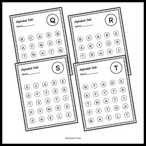 26 Alphabet Uppercase Dab It Worksheets Printable Preschool-kdg Phonics ...