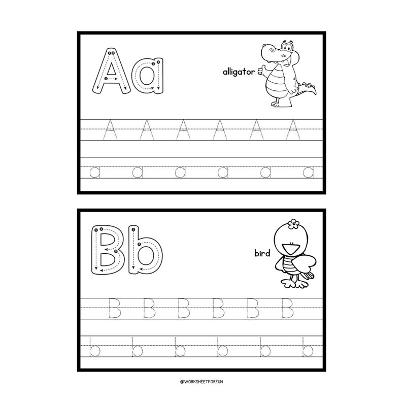 26 ABC Phonics Tracing Cards Handwriting and Phonics Preschool-kdg - Etsy