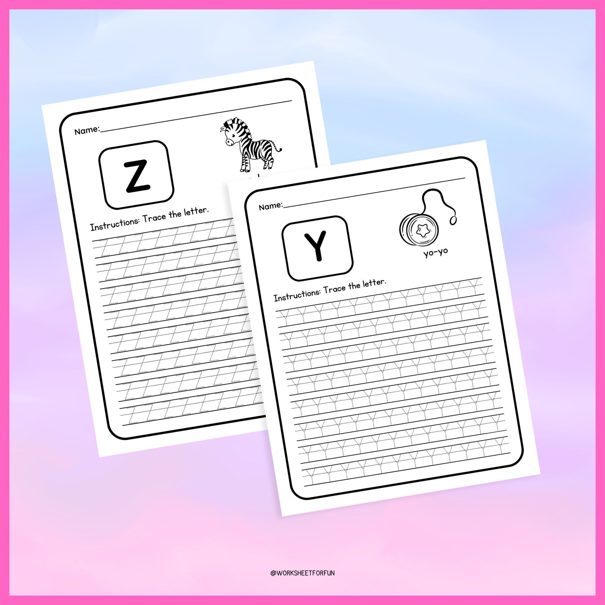 26 Uppercase Alphabet Tracing, Handwriting Practice, Preschool ...