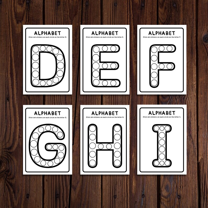 26 Alphabet Printable Uppercase Do-a-dots Worksheets. Preschool-kdg ...