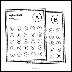 26 Alphabet Uppercase Dab It Worksheets Printable Preschool-kdg Phonics ...
