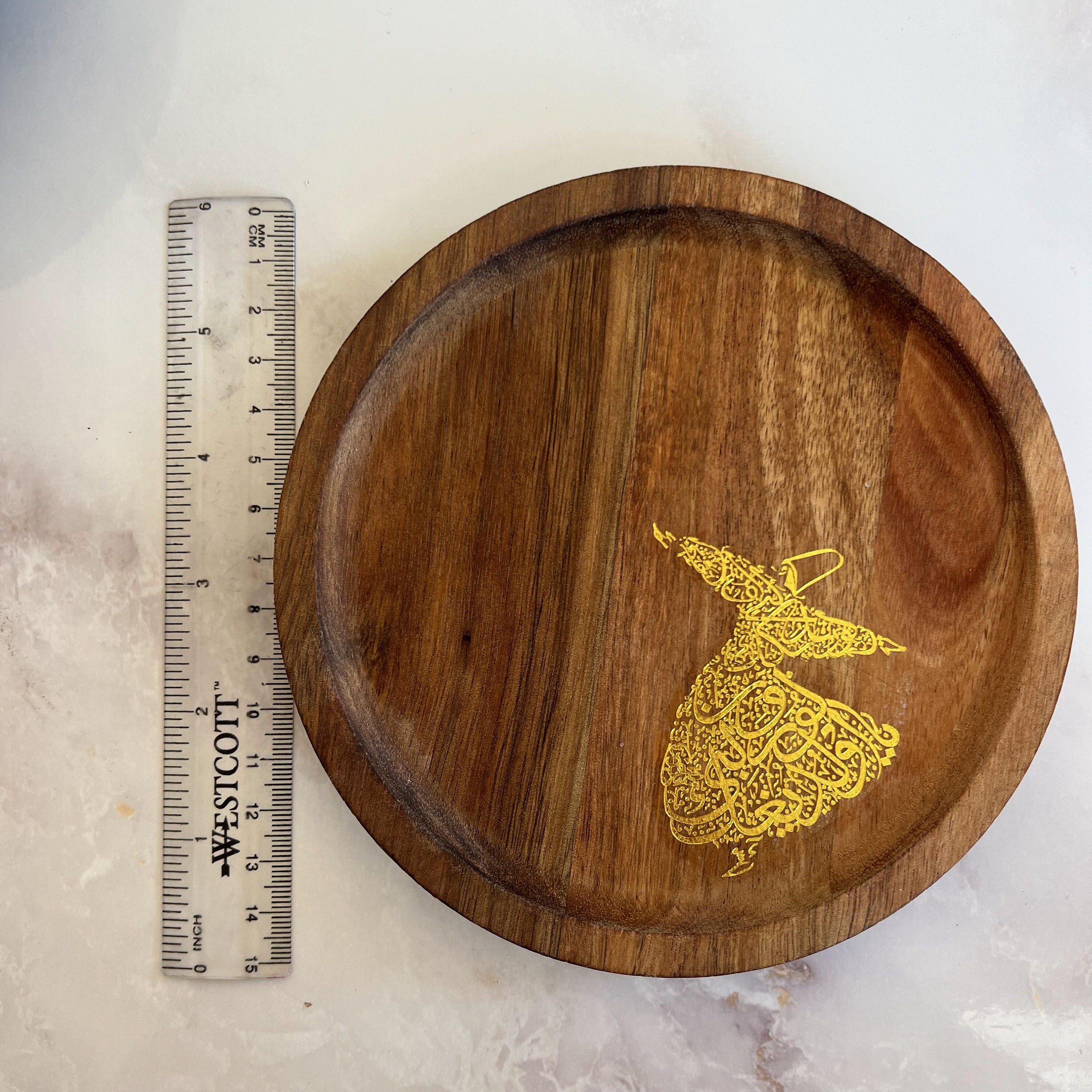 Persian Nastaliq Poem Caligraphy Round Wooden Plate Haftseen Set Nowruz ...