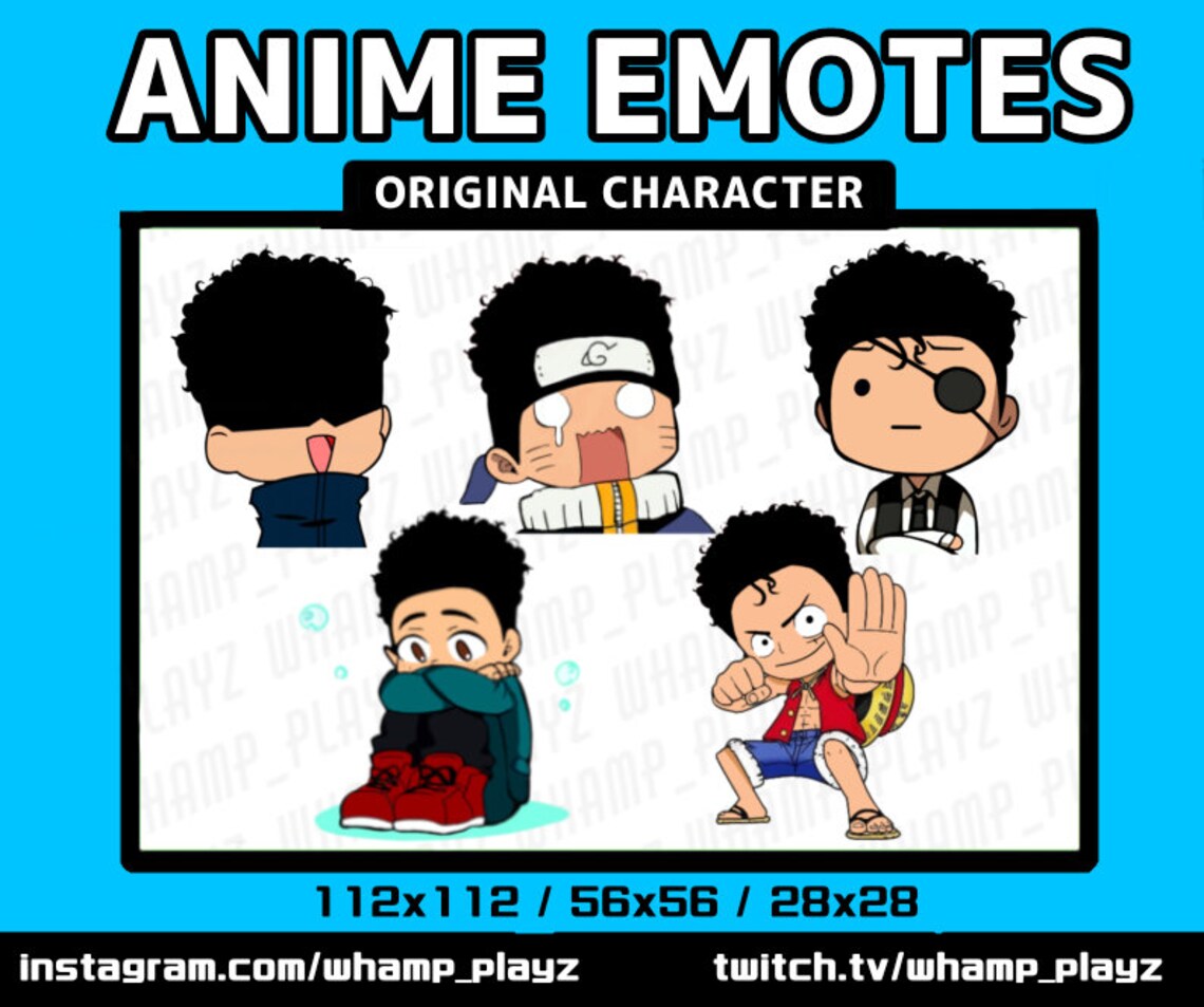ANIME OC Emote Bundle for Streamer Twitch Discord - Etsy